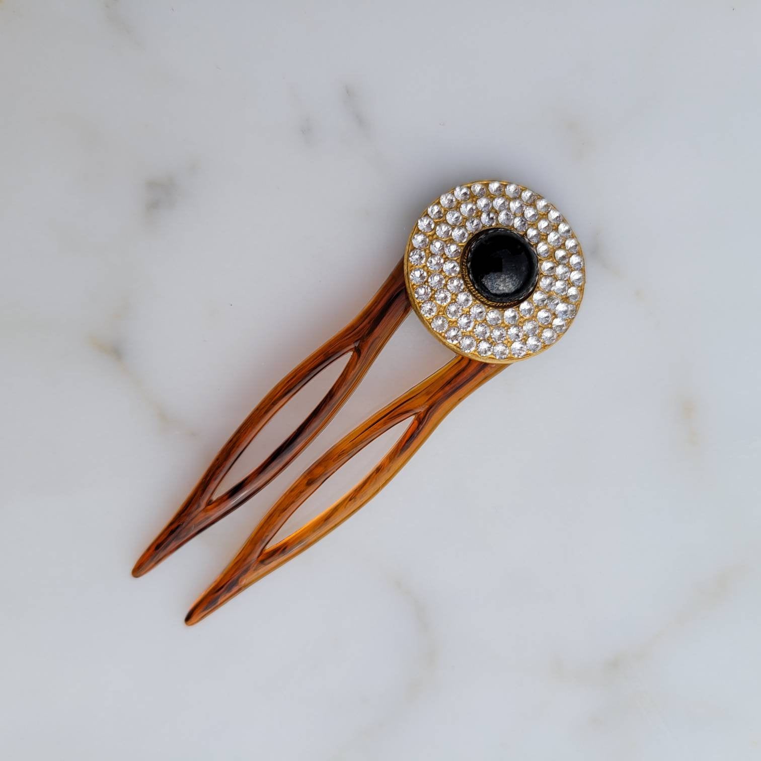 Vintage French Art Deco Swarovski Crystals Hair Pin Pick – jfybrand