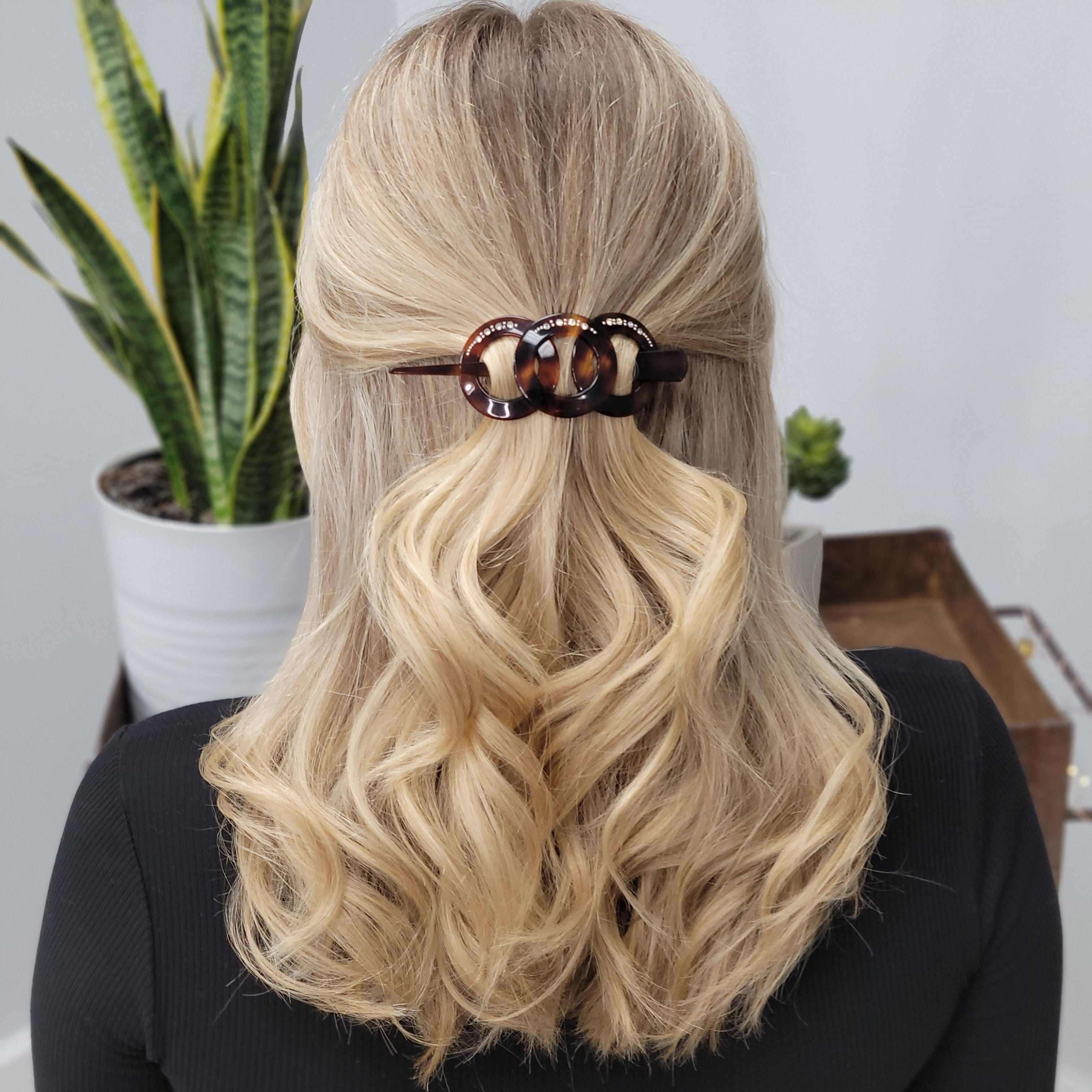 Vintage French Ponytail Holder with Crystals and Hair Pin – jfybrand